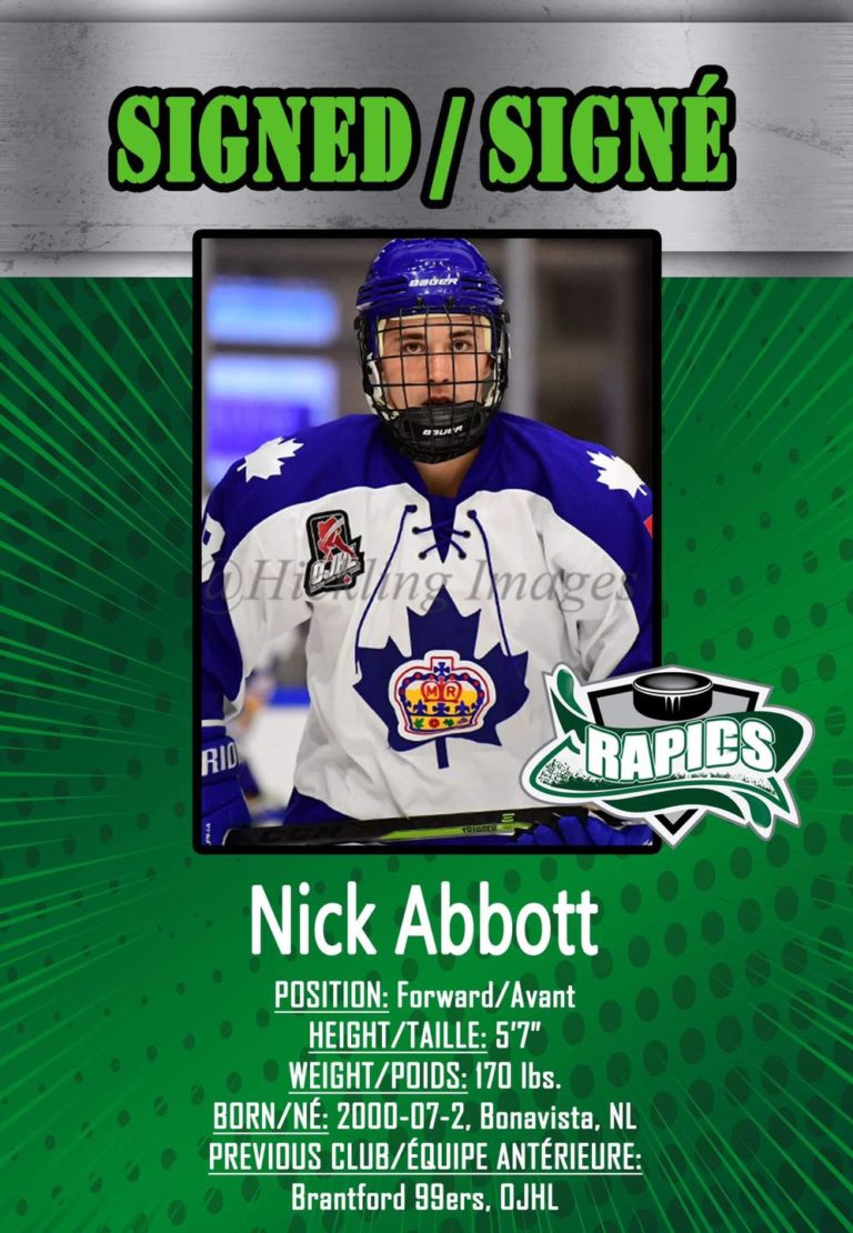 SIGNÉ – NICK ABBOTT – 17 SEPTEMBRE, 2020 | Grand Falls Greenfoot Rapids